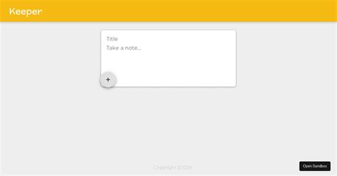 Keeper Part 3 Completed Forked Codesandbox