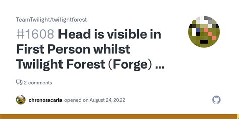 Head Is Visible In First Person Whilst Twilight Forest Forge Is Installed With Better Combat