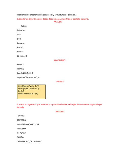 Tarea 2 De Algoritmo En Python Pdf