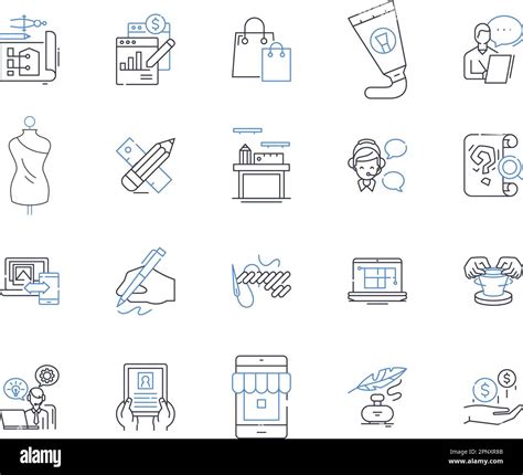Mobile Professional Line Icons Collection Mobility Productivity Efficiency Flexibility