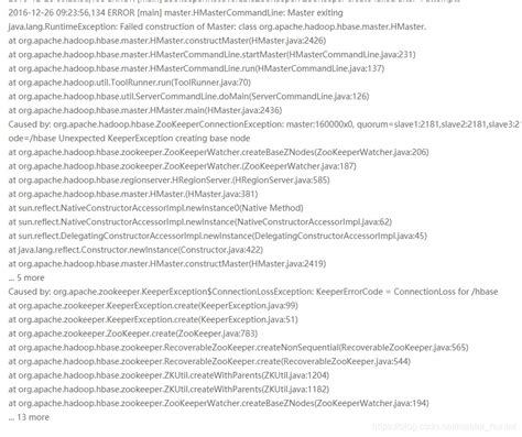 Hadoop安装hbase启动失败报错解决方法 阿里云开发者社区