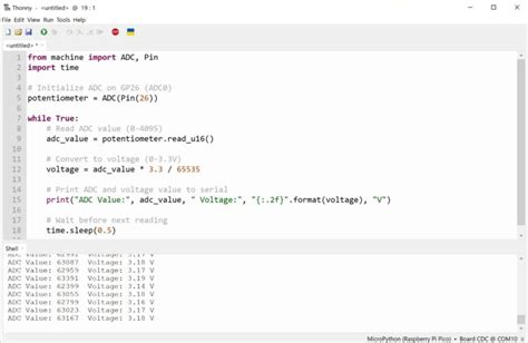 Raspberry Pi Pico Adc Read Micropython Mutex Firmware