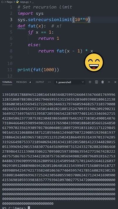 Python Set Recursion Limit Shorts Youtube
