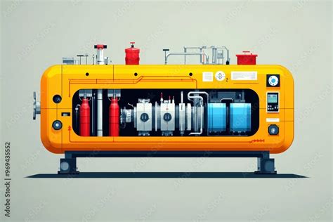 A Cross Section Diagram Of A Nuclear Reactor Showing The Coolant Systems And Control Rods In