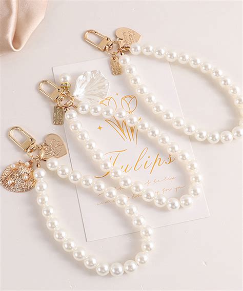 워너프 진주 포인트 스트랩 키링 액세서리 버즈 에어팟 케이스 커버 키링 고리 에이블리