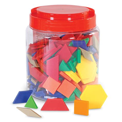 0 5cm Plastic Pattern Blocks Set Of 250 By Learning Resources Ler0134 Primary Ict
