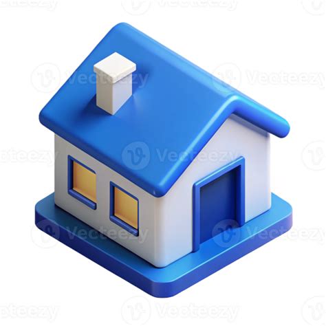 Exemplary Rustic Minimal Isometric House With Crisp Edges And Blue Roof With Scalable Design 8k