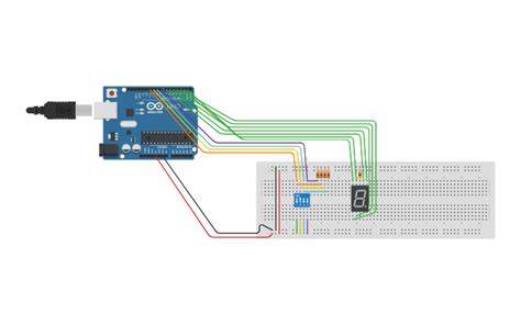 Circuit Design Binario Hexadecimal Tinkercad
