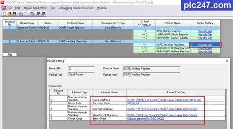 Mitsubishi QJ C N Modbus RTU Danfoss FC Tutorial Plc Com