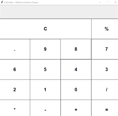 GitHub Lakshya Chopra GUI Calculator Python GUI Calculator Made Using Python S Tkinter