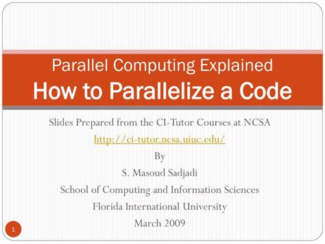 Ppt Parallel Computing Explained How To Parallelize A Code Powerpoint