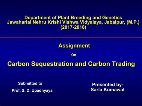 Carbon Sequestration And Carbon Trading Ppt