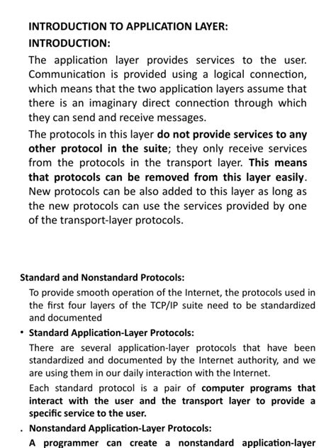 Introduction To Application Layer Pdf Hypertext Transfer Protocol