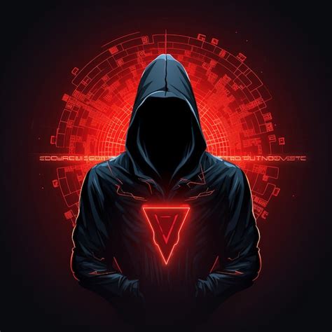 Premium Photo Hooded Hacker Logo Mascot