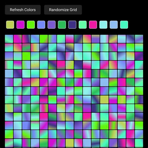 Interactive Gradient Grid