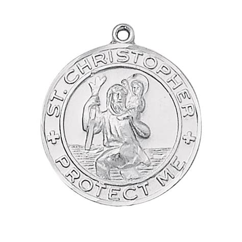 Sterling Silver Round St Christopher Medal Consumer Autom
