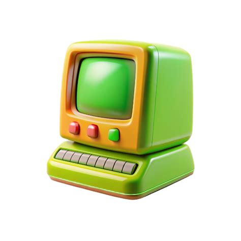 Vintage Computer 3d Asset 47075651 Png