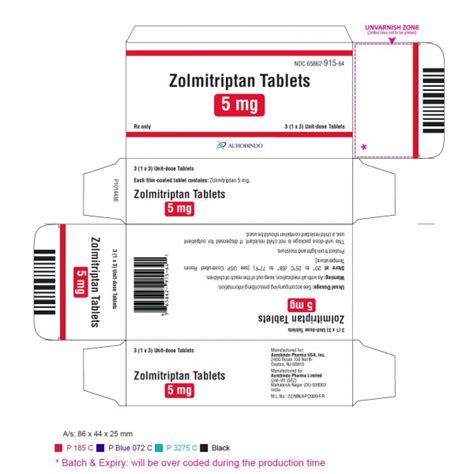 Zolmitriptan 5mg Rx Products