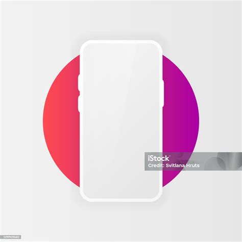 흰색 배경에 스마트 폰 빈 화면 현대적인 디자인 장치 모형 Ui 및 Ux 디자인 인터페이스 벡터 Gui 위젯에 대한 스톡 벡터 아트 및 기타 이미지 Istock