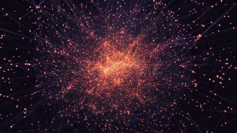 Complex Network Visualization With Glowing Nodes And Interconnected