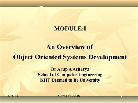 Object Oriented System Design Ppt