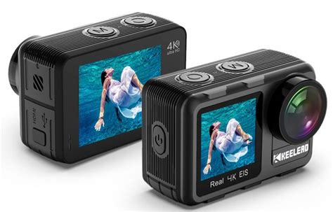 KeeLead Dual Displays 4K 60FPS 20MP Waterproof Action Camera with EIS ...