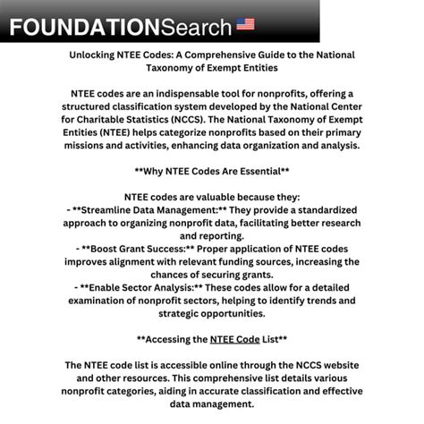 Exploring Ntee Codes How The National Taxonomy Of Exempt Entities Can