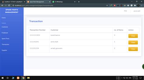 Github Pavanpatil45auto Spare Parts Management Te It Dbms Mini