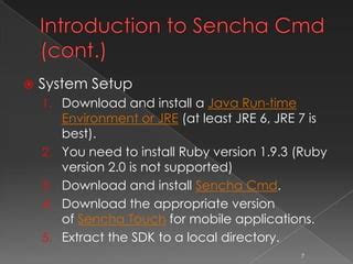 Introduction To Sencha Touch Ppt