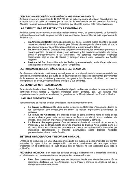 América Nuestro Continente Sesión 09 Cc Ss 2° Iv B Pdf Américas América Del Sur