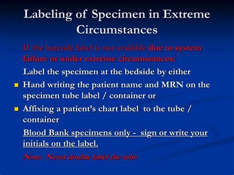 Ppt Safe Labeling Of Laboratory Specimens Powerpoint Presentation Free Download Id 6716561