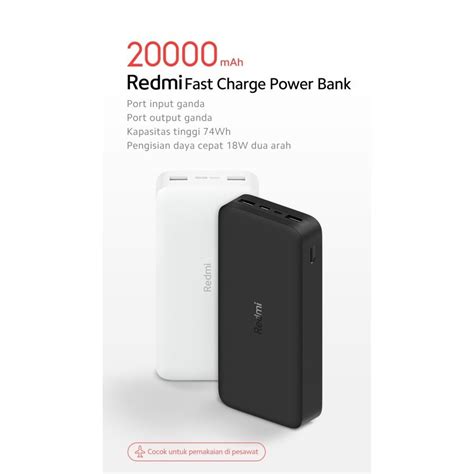 Jual Power Bank Xiaomi Redmi W Fast Charge Mah Redmi W Mah Shopee Indonesia