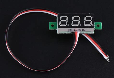 The Smallest Dc Voltmeter Only 0 28″ Led Display And Measure Voltage 0 100v With Mounting Ear