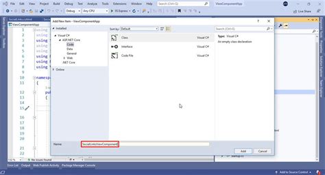 ViewComponent In ASP NET Core