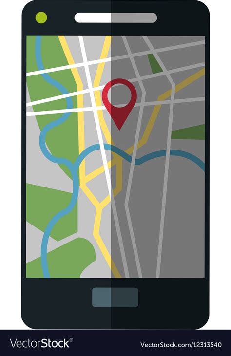 Smartphone With Gps App Design Royalty Free Vector Image