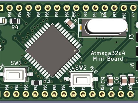 Atmega32u4 Customize Mini Development Board