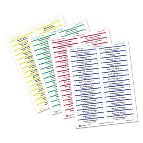 Removable File Folder Labels With Sure Feed Technology 0 66 X 3 44 White 30 Sheet 25 Sheets
