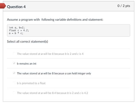 Solved C Assume A Program With Following Variable