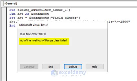 The Autofilter Method Of Range Class Failed 5 Solutions Exceldemy