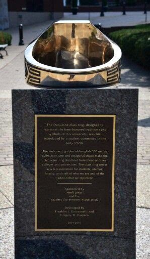 Class Ring Statue At Duquesne University