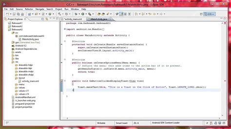 Android Tutorial Displays How To Handle Button Click Event Youtube