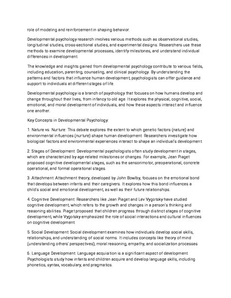 Developmental Psychology 12 Role Of Modeling And Reinforcement In Shaping Behavior