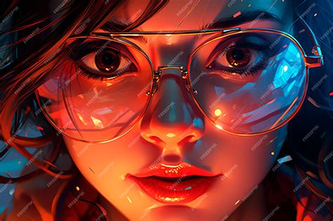 Premium Photo Woman Eyes In Glasses Woman In Eyeglasses With Strained Eyes Burst Capillaries