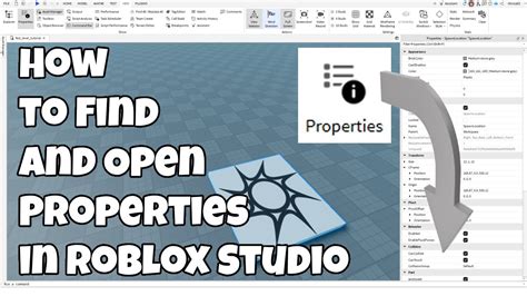 How To Find And Open Properties In Roblox Studio YouTube