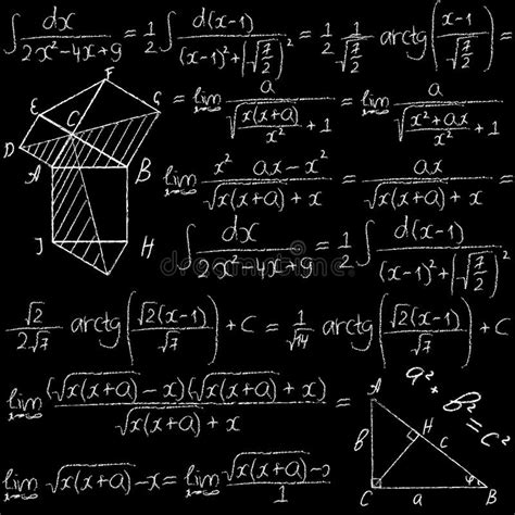 Mathematical Seamless Pattern With Geometry Formulas Math Graph