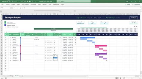 Ultimate Excel Gantt Chart Etsy