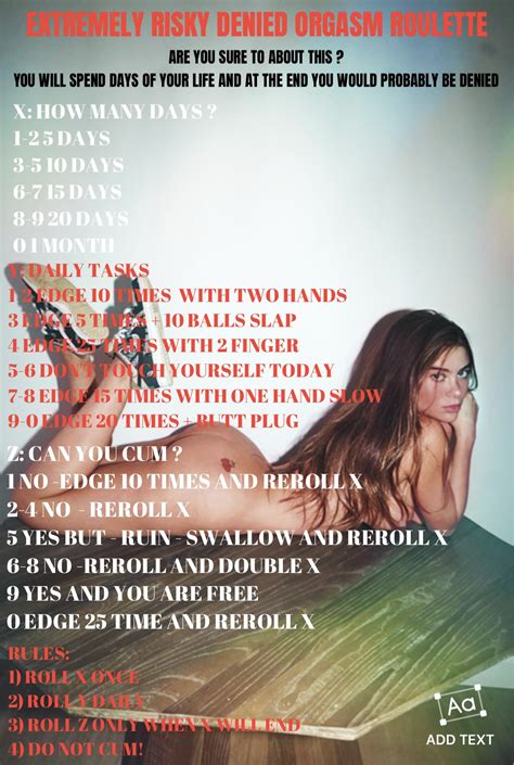 RISKY DENIED CHALLENGE Fap Roulette