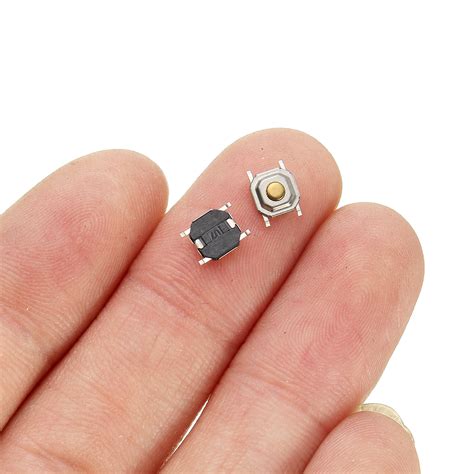 50Pcs DC12V 4 Pins Tact Tactile Push Button Momentary SMD Switch 5x5x1 5MM Alexnld Com