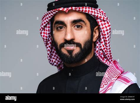 Handsome Arab Middle Eastern Saudi Arabian Man With Traditional Saudi