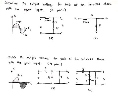 Solved Determine The With The Vi V Vi The Output Voltage Chegg Com
